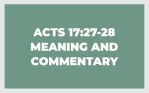 Acts 17:27-28 Meaning and Commentary - The Bible Outlined
