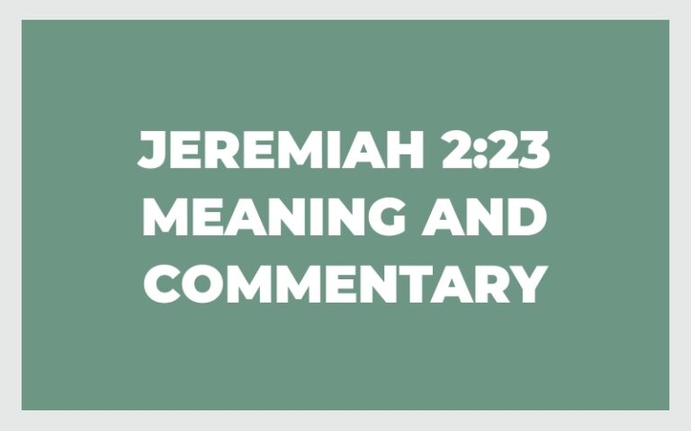 Jeremiah 2:23 Meaning and Commentary - The Bible Outlined