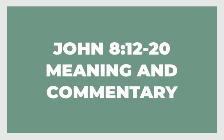John 8:12-20 Meaning and Commentary - The Bible Outlined