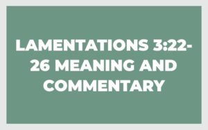 Lamentations 3:22-26 Meaning and Commentary - The Bible Outlined
