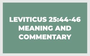 Leviticus 25:44-46 Meaning and Commentary - The Bible Outlined
