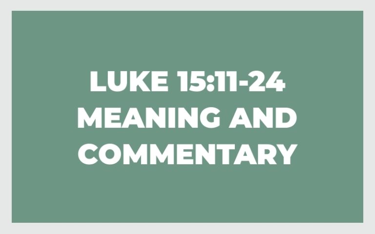 Luke 15:11-24 Meaning and Commentary - The Bible Outlined
