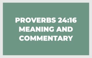Proverbs 24:16 Meaning and Commentary - The Bible Outlined
