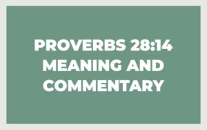 Proverbs 28:14 Meaning and Commentary - The Bible Outlined