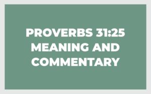 Proverbs 31:25 Meaning and Commentary - The Bible Outlined