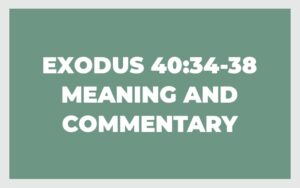 Exodus 40:34-38 Meaning and Commentary - The Bible Outlined