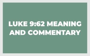 Luke 9:62 Meaning and Commentary - The Bible Outlined